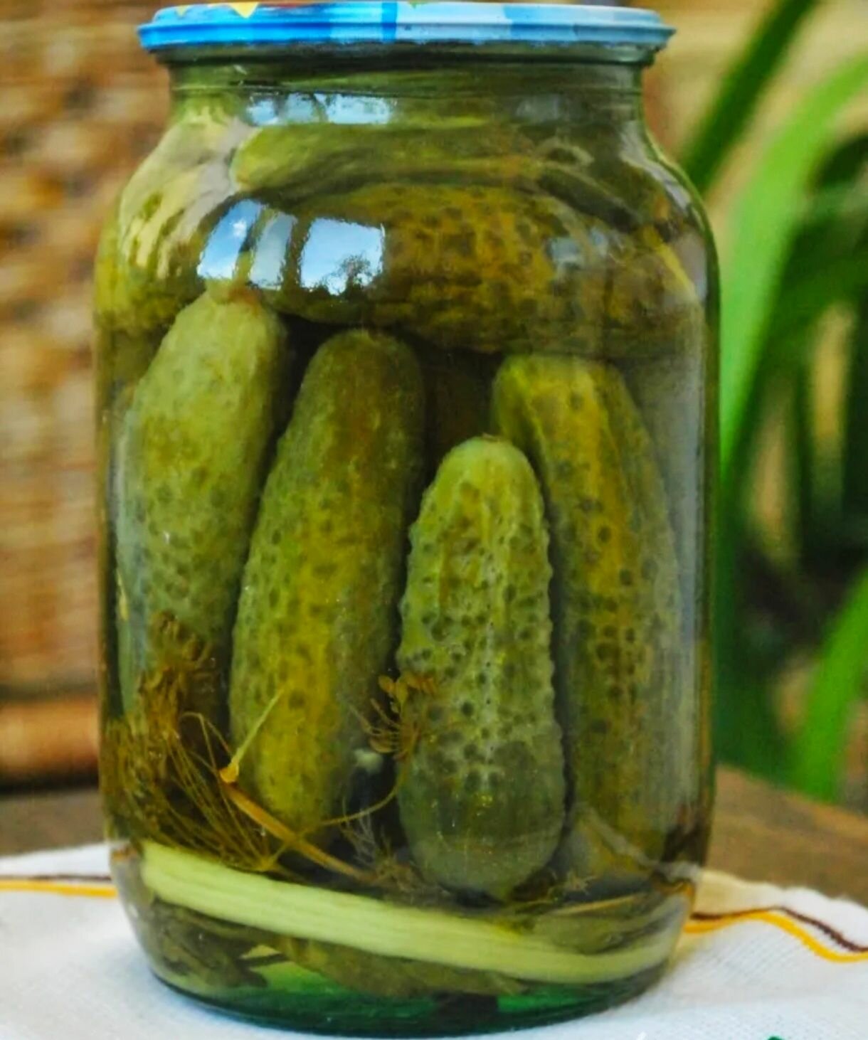 Соленые огурцы 1л.