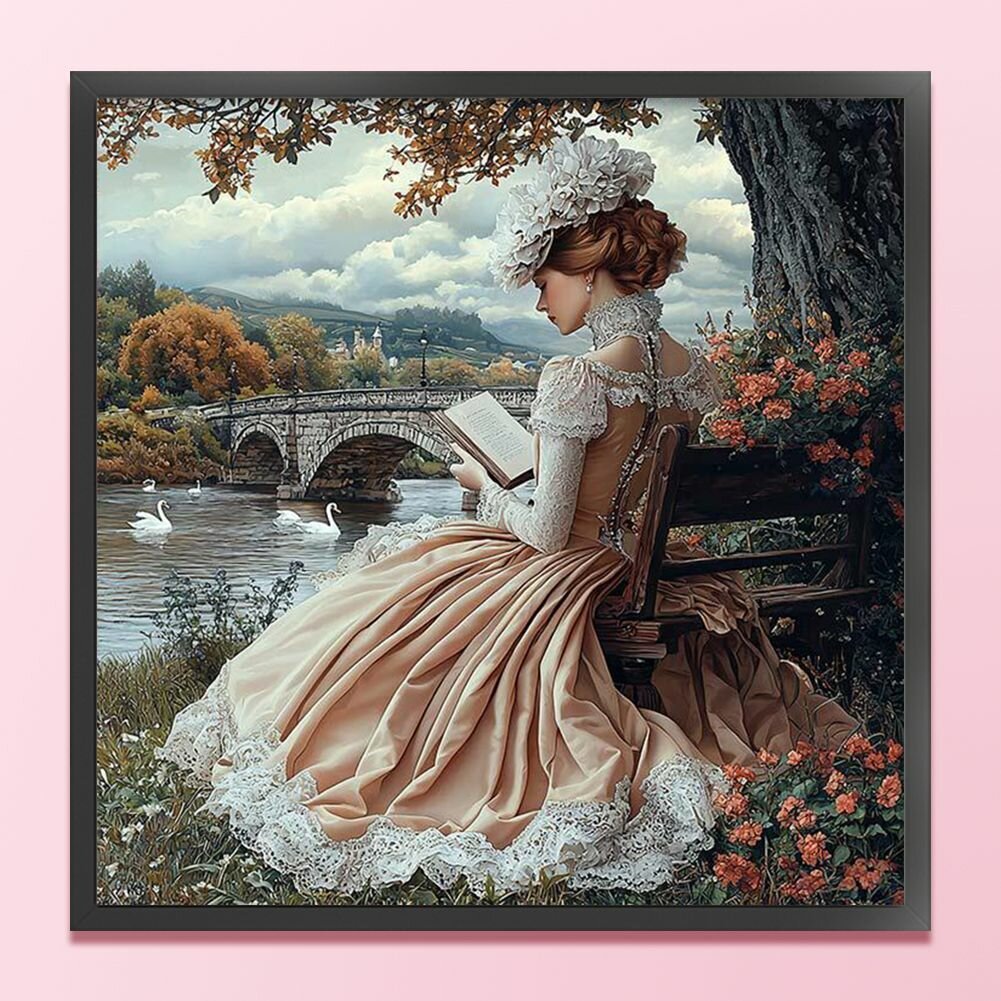 Полная вышивка эко-хлопковой нитью 11CT с принтом для девочек, набор для вышивки крестом, искусство 50x50 см=v=