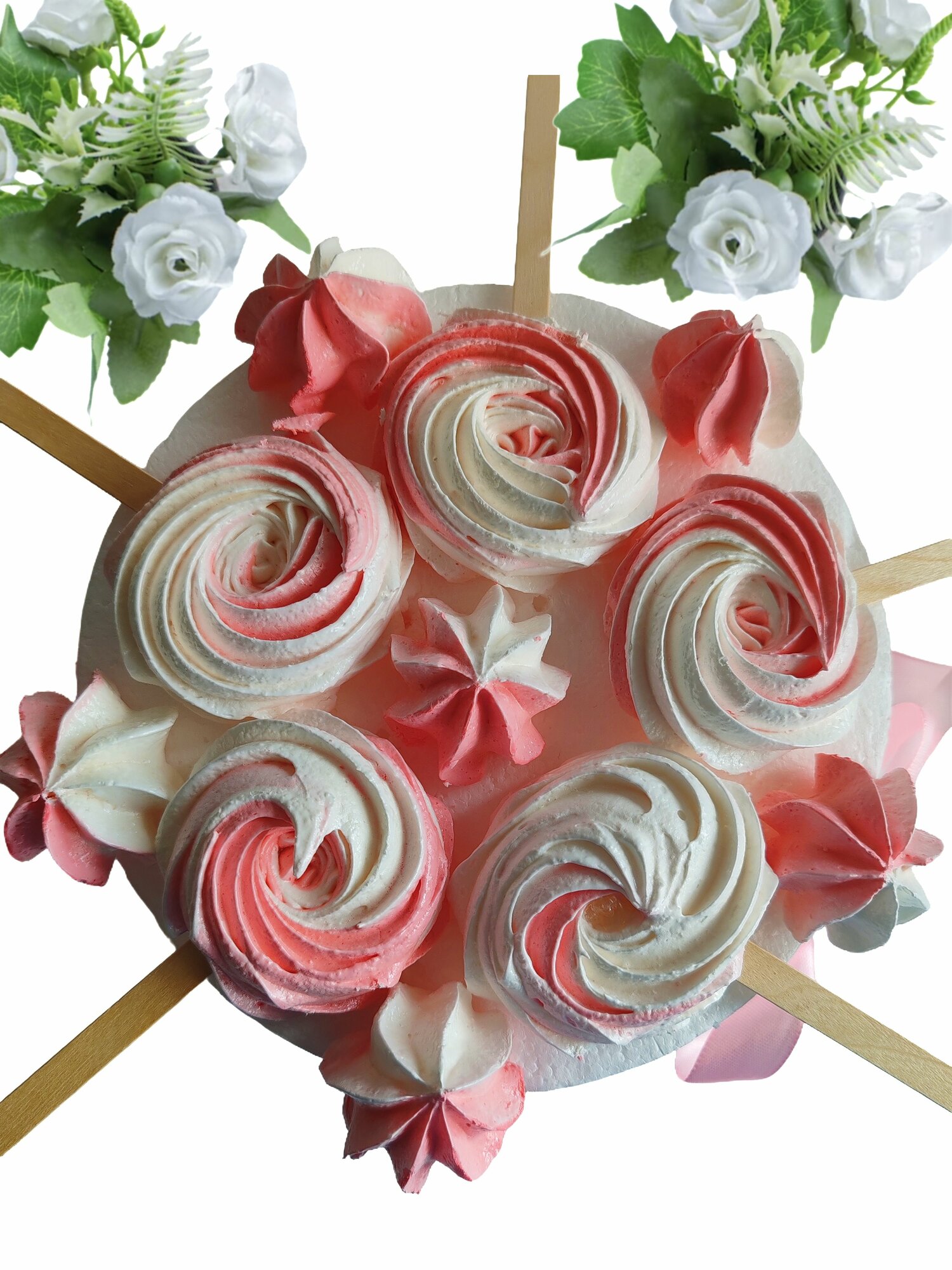 Безе ванильное, украшение на торт, на день рождения