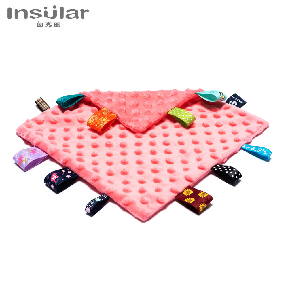 Полотенце Baby Doudou, успокаивающее, с игрушками, розовое