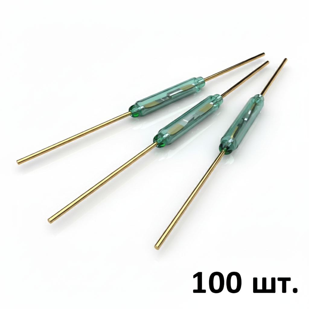 Герметичный контакт (Геркон) замыкающий рзмкп МКА-101 0,5A/100V 4.40A, 100шт