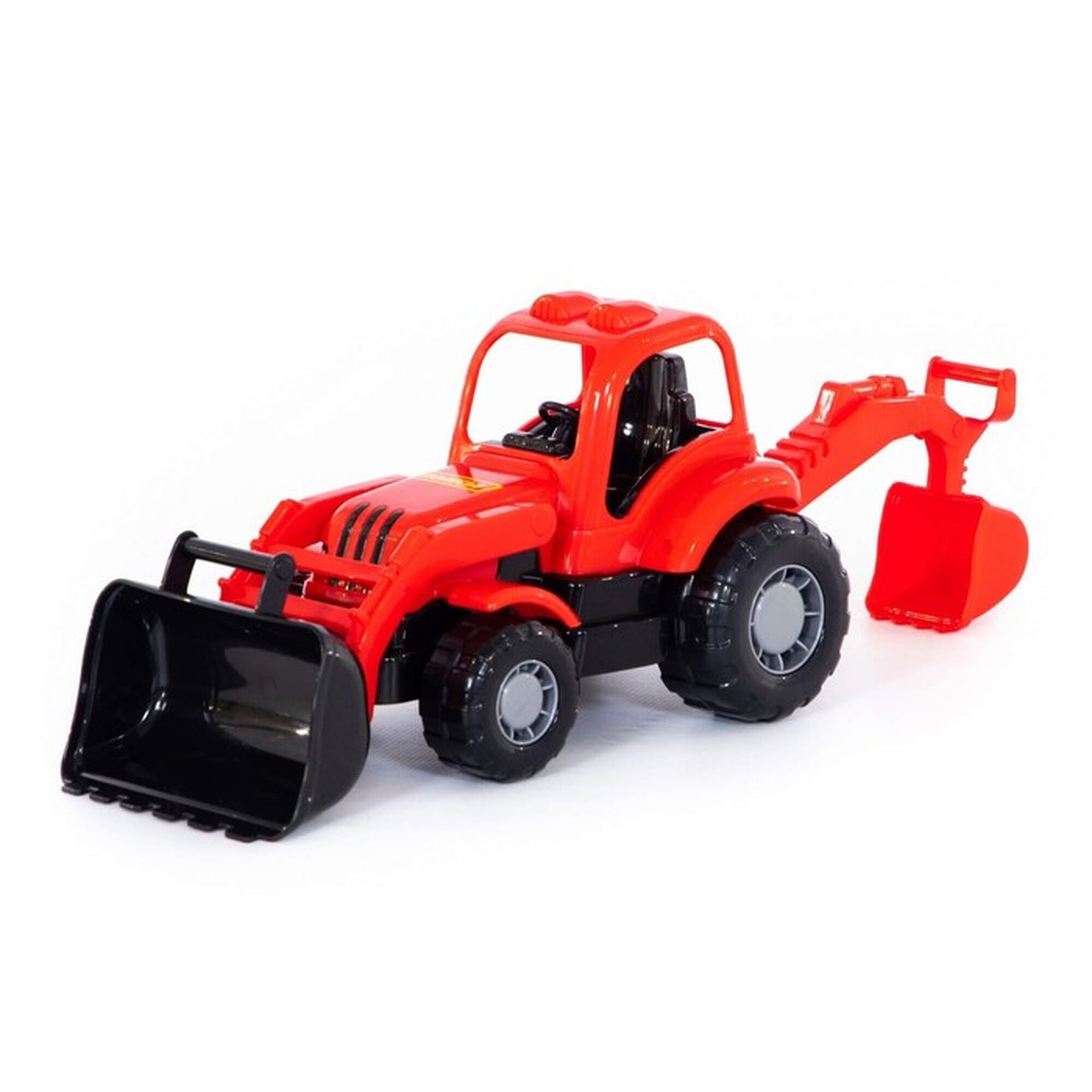 Трактор-экскаватор Полесье «Крепыш», для детей 3-5 лет, пластик, микс цветов