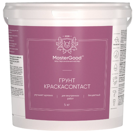 ГУД мастер Контакт Грунт краска готовый раствор белый (5кг)