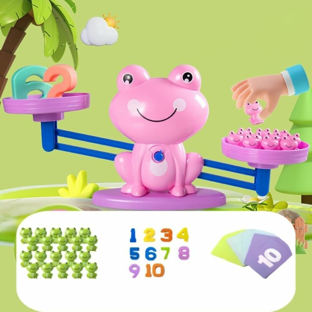 Детская игрушка-весы с лягушачьим балансом