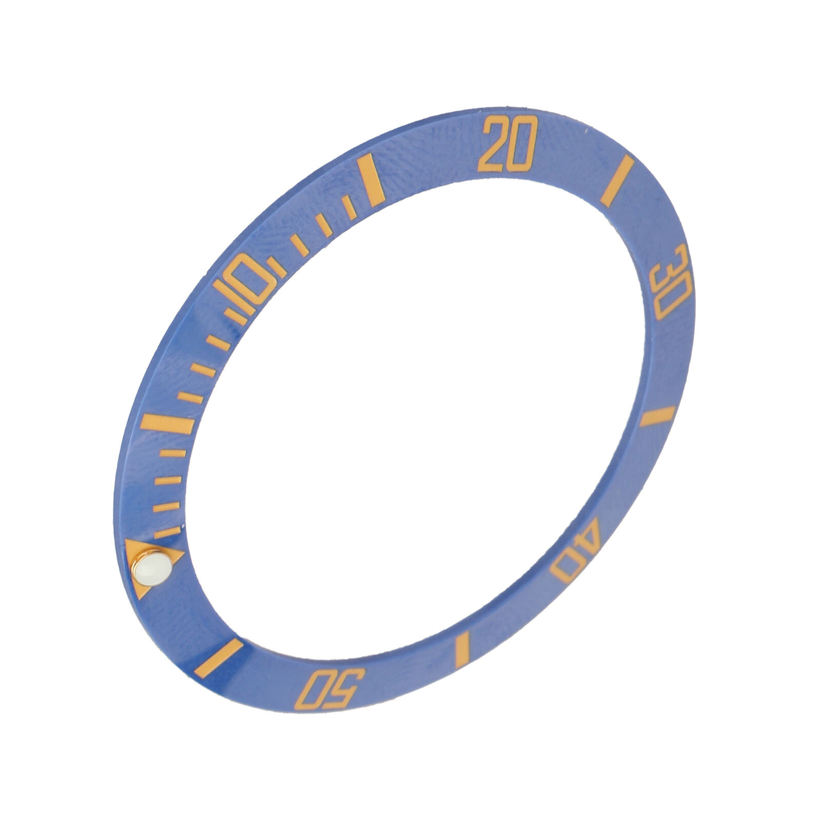Безель для часов со вставками в синий круг с золотыми словами, керамика, кольцо безеля для часов с циферблатом для замены