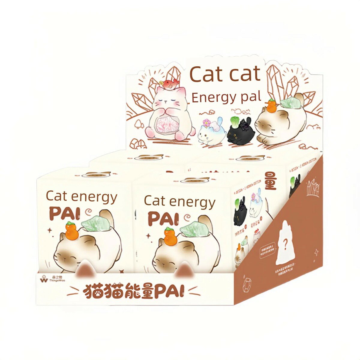 Оригинальная коллекционная фигурка кошки Cat Pai в закрытой упаковке, милая маленькая хрустальная статуэтка кошки, хит