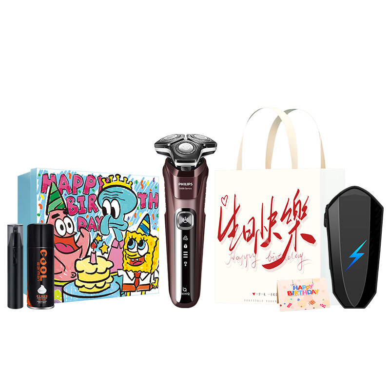 Бритва роторная мужская PHILIPS S5831, комплект S5831 Brown Red Birthday Box