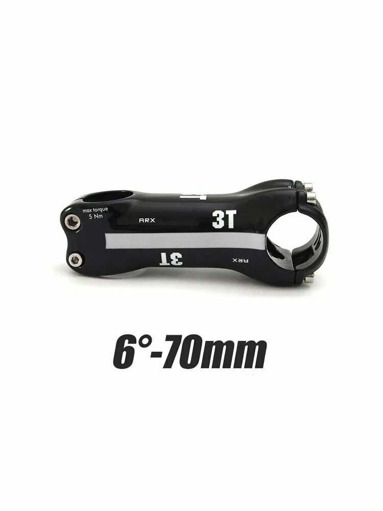 3T UD Карбоновый дорожный велосипедный стержень MTB с углом наклона 6 градусов Серебро прямая линия