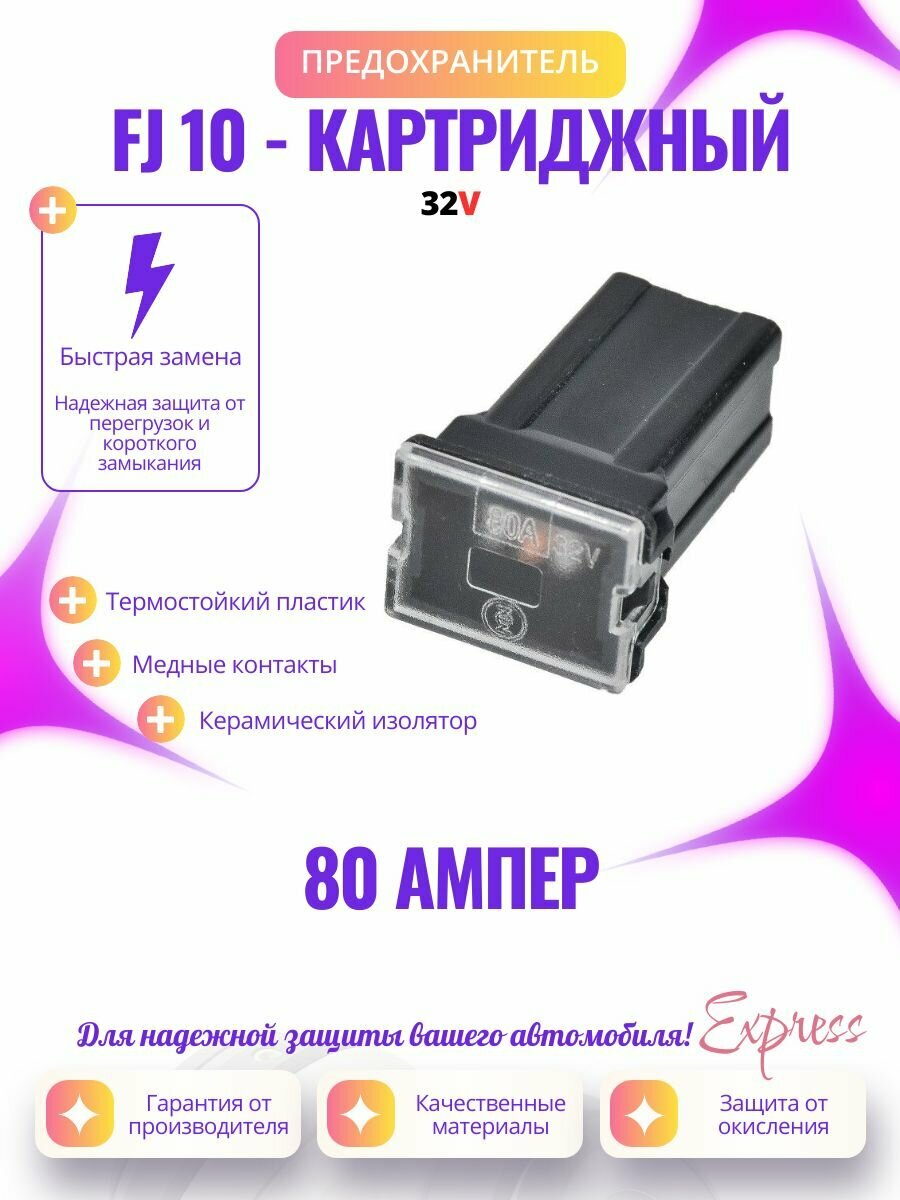 Предохранитель картриджный FJ10 80A