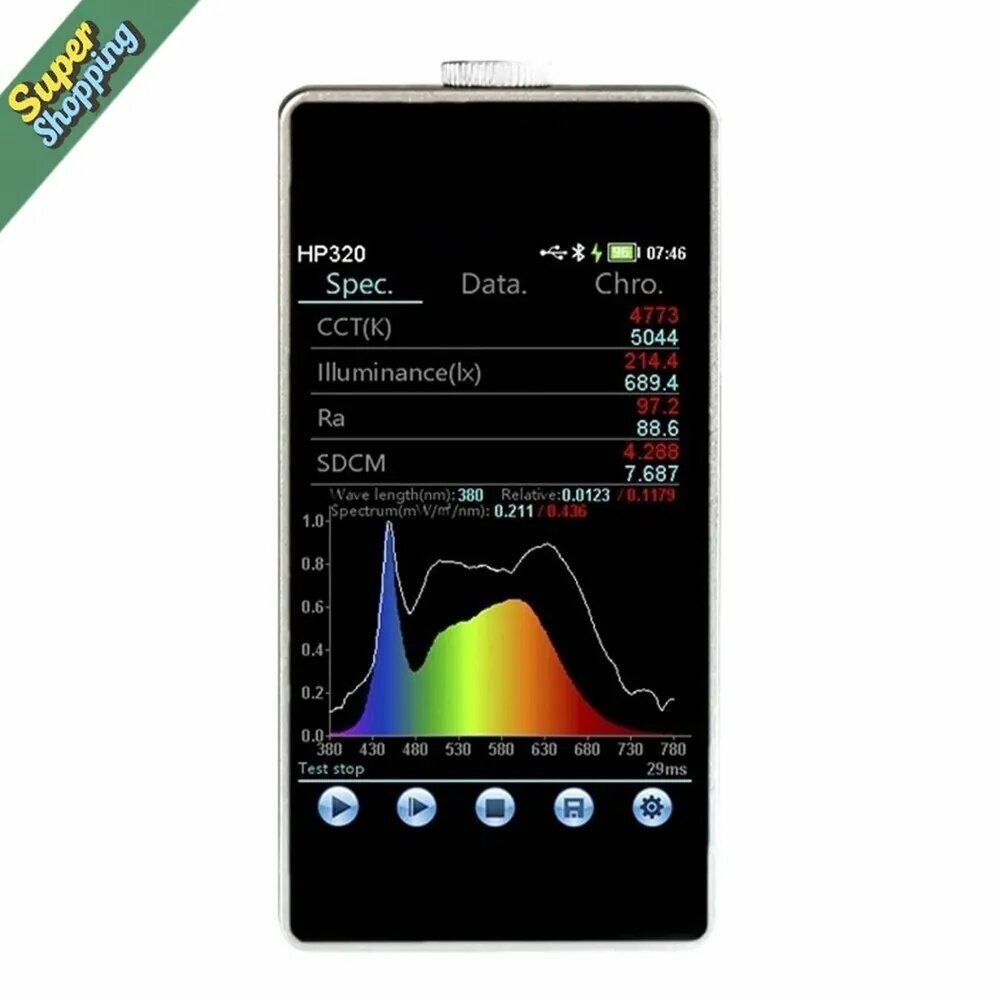 Портативный спектральный анализатор HP320, 380 нм 780 нм