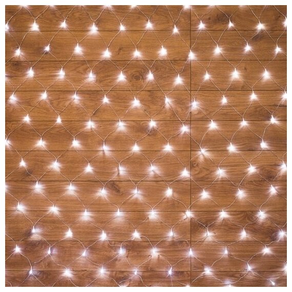 Светодиодная гирлянда Neon-night "Сеть" 1.5х1.5 м, 8 режимов, 150 белых светодиодов, на прозрачном проводе