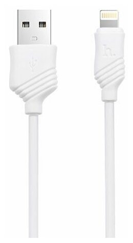 Кабель для iPhone iPad iPod, Hoco X6 Khaki Charging Cable Lightning, белый