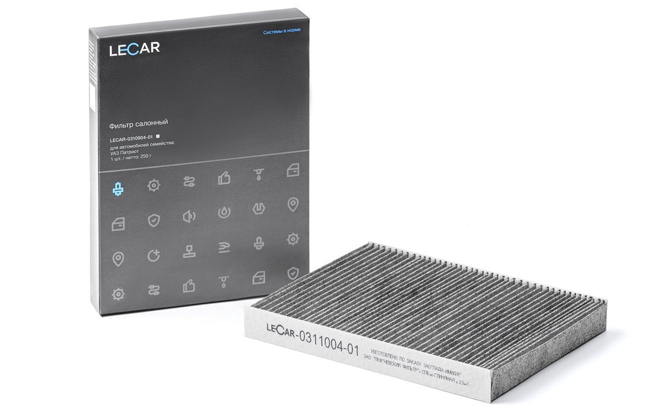 LECAR LECAR031110401 Фильтр салона УАЗ Патриот с 07.2012-10.2016г. в. (LECAR)