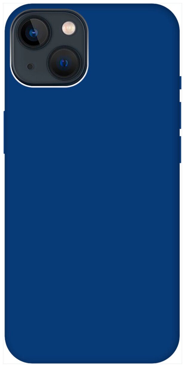 Силиконовый чехол на Apple iPhone 13 Mini / Эпл Айфон 13 мини Soft Touch синий