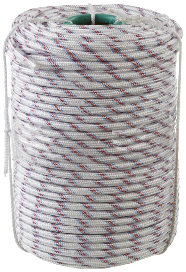 СИБИН 100 м, 10 мм, 24-прядный, 700 кгс, фал плетёный полипропиленовый с сердечником 50215-10