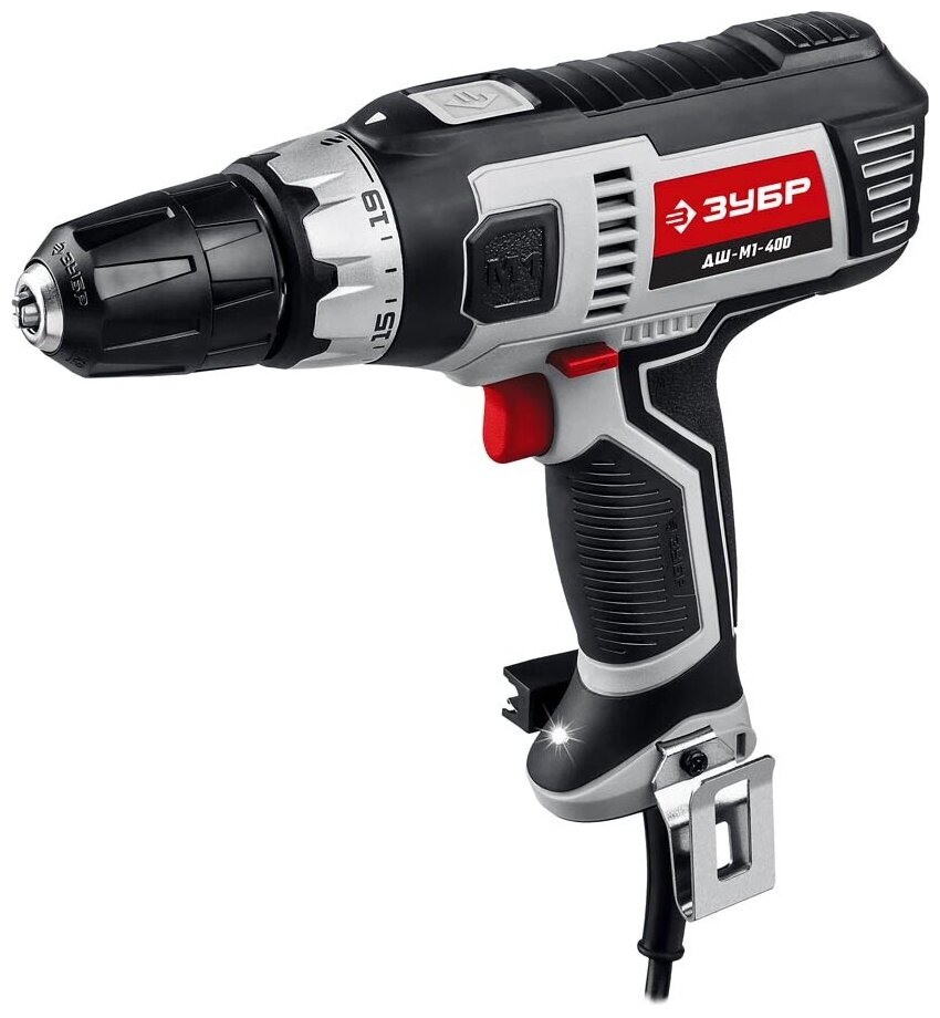 ЗУБР ДШ-М1-400 дрель-шуруповерт сетевая, 400 Вт, 0-750 об/мин