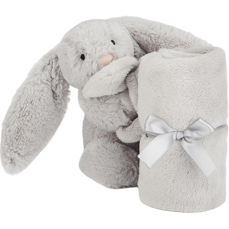 Плюшевая игрушка унисекс JELLYCAT Bashful Silver, Shy Rabbit-Silver-Comfort Blanket