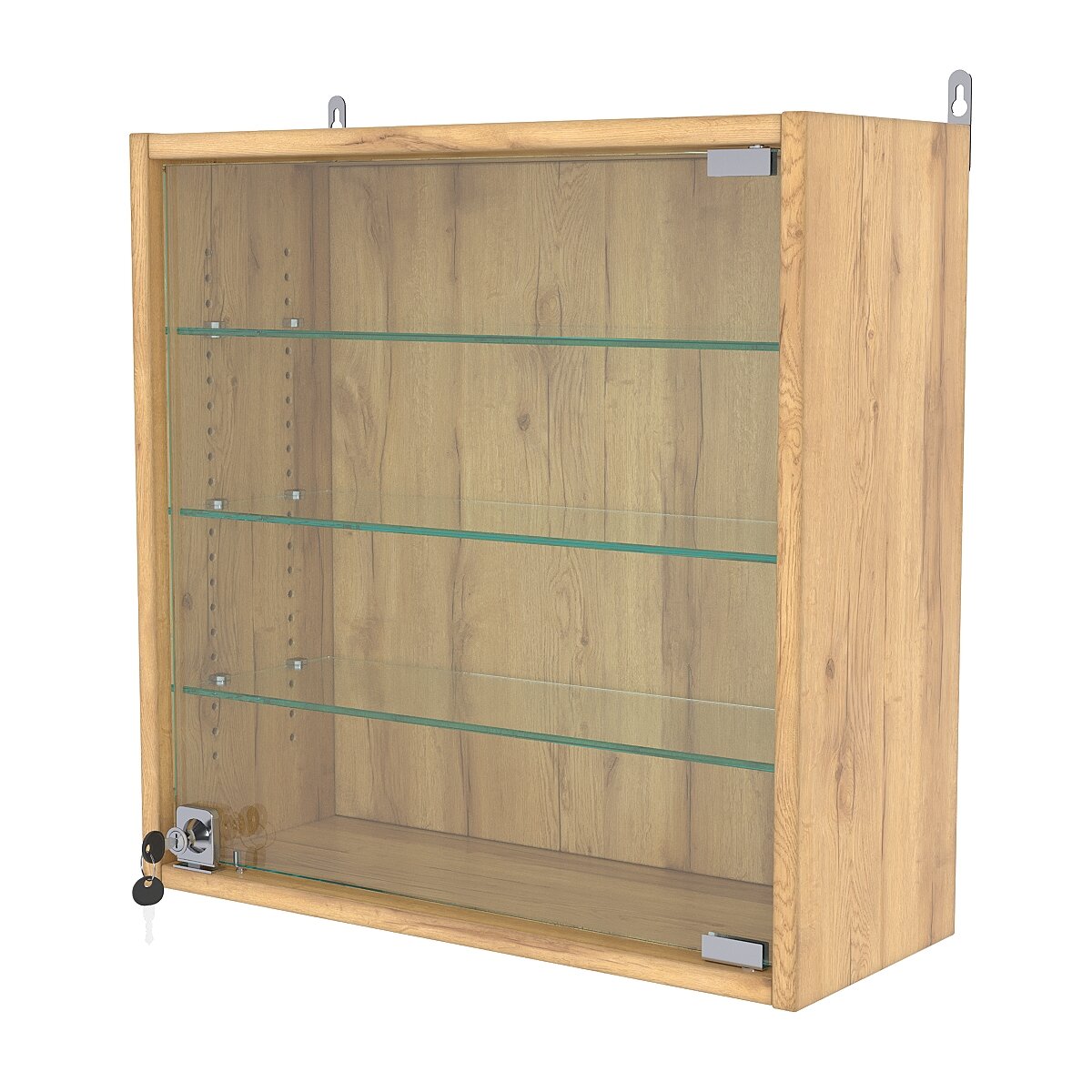 Витрина настенная с регулировочными полками "мини" 50*50*20-РЕГ, Дуб Золотистый