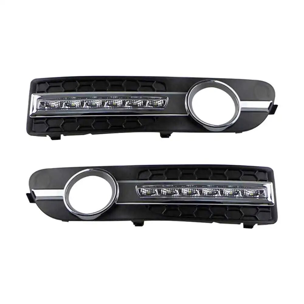 Дневные фонари для Volvo S80 2009 2010 2011 2012 2013, противотуманные фары с желтым указателем поворота, 1 пара Model A, White