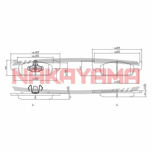 Колодки тормозные дисковые, передние Nakayama HP8634NY