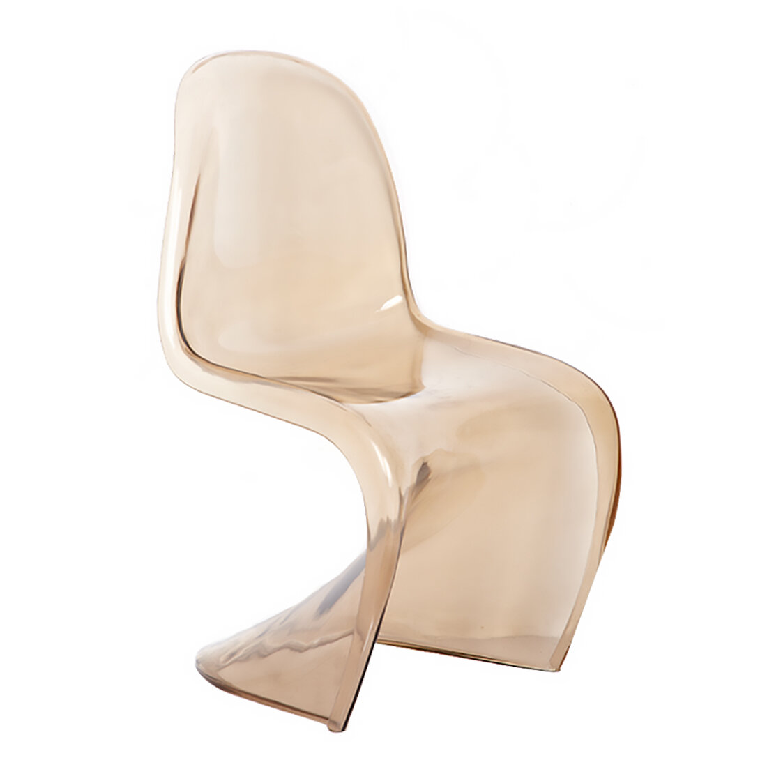Прозрачный штабелируемый пластиковый стул Mino (бежевый)