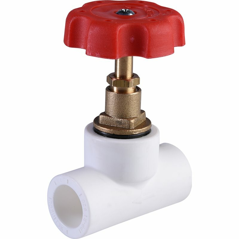 Вентиль 20 MM (белый) полипропилен