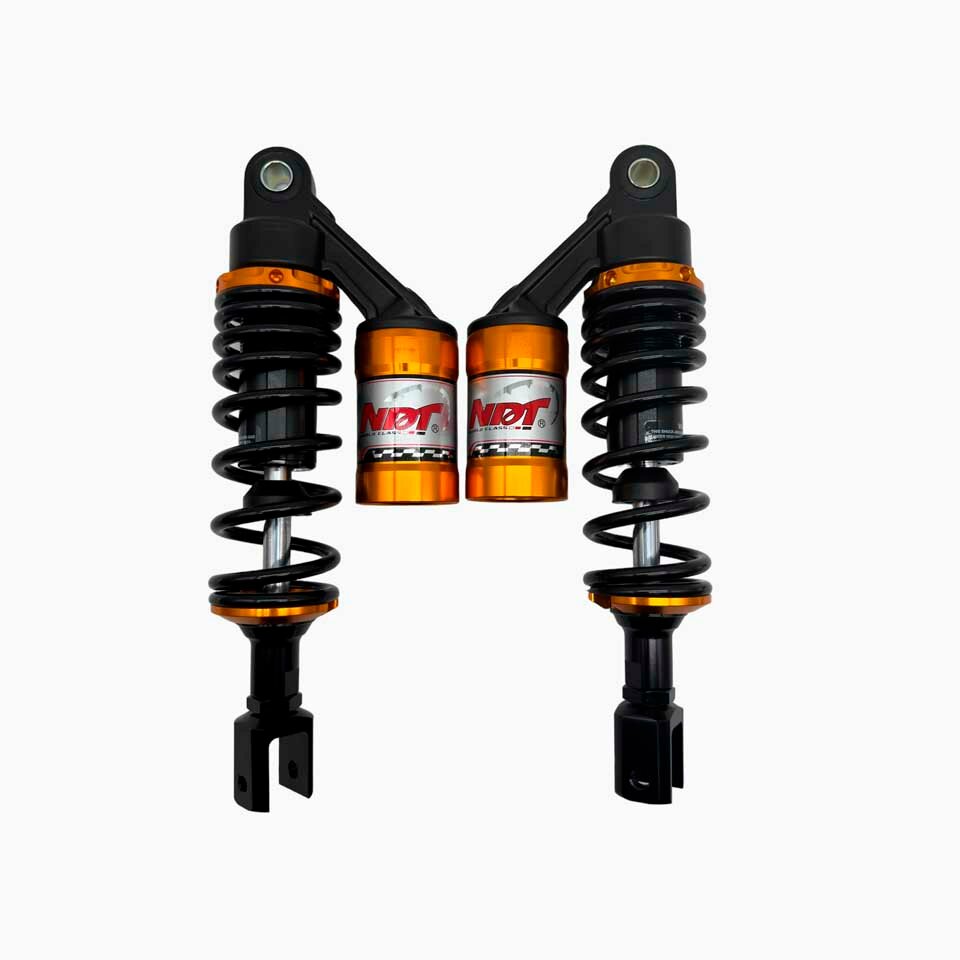 Амортизаторы газомасляные универсальные на мопед, скутер (черные, пара)