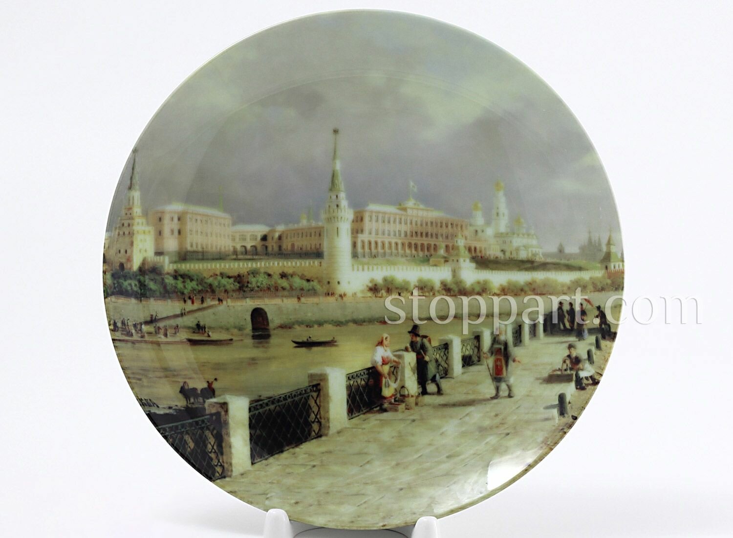 Декоративная тарелка Верещагин Петр Петрович Вид на Кремль с Москворецкого моста