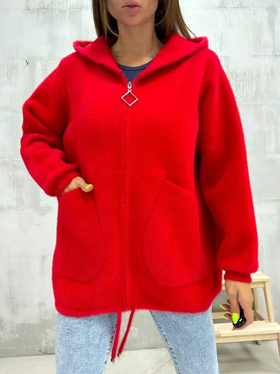 Куртка  пушистый весенняя 48-52