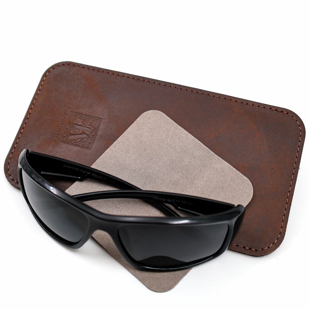 Кожаный компактный чехол для очков - размер 195 х 95 мм. Soho M Coffee, J. Audmorr, натуральная кожа, мужской, женский