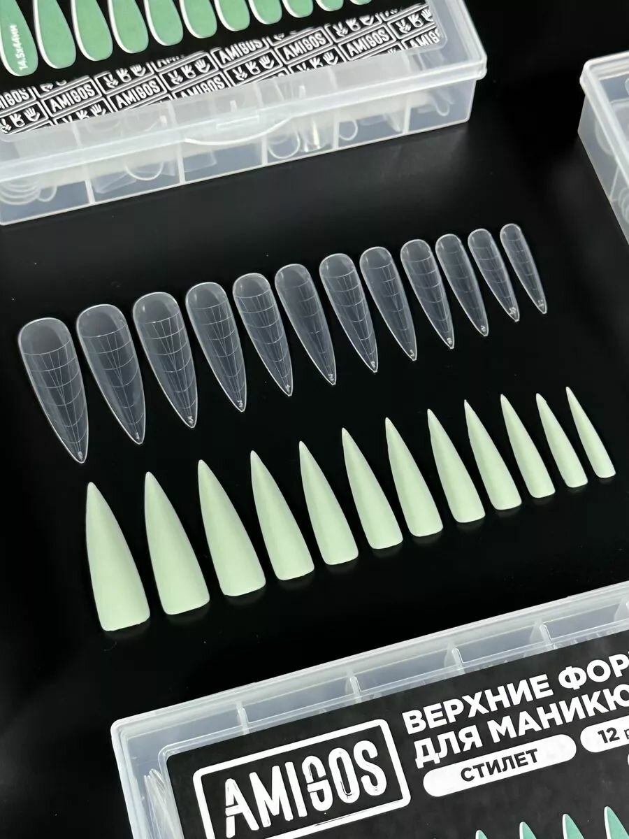 Верхние формы для маникюра стилет, 120 шт