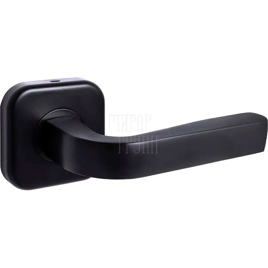 Дверная ручка на квадратной розетке Fuaro (Фуаро) "TOROID" XL черный