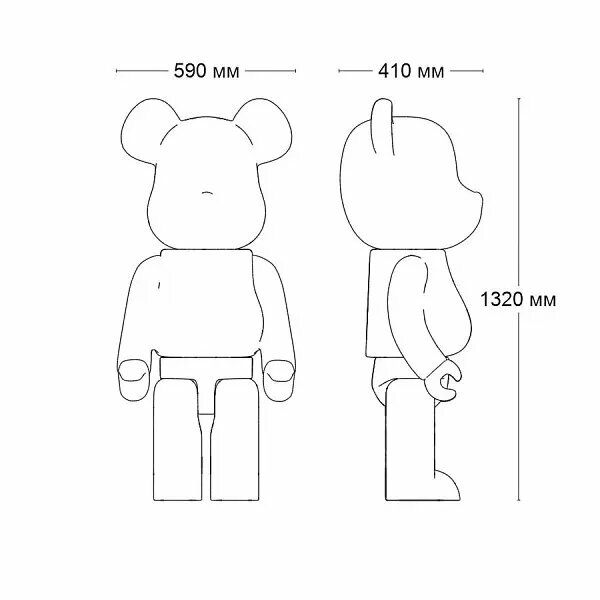 Статуэтка LeDron BEAR, стекло, голубая, медведь, интерьерная — фото 1