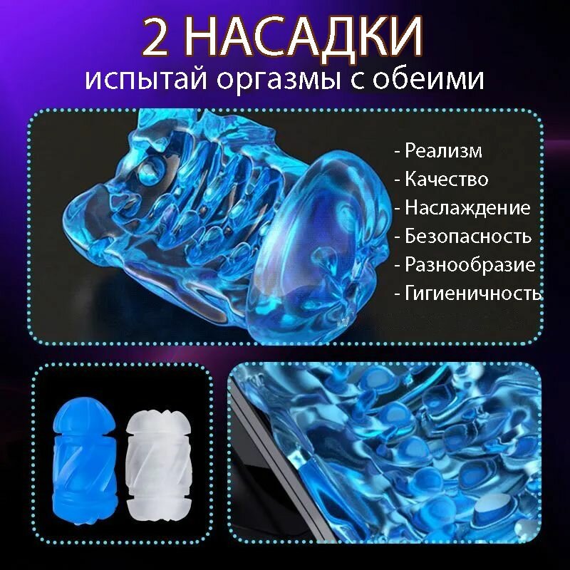 Мастурбатор для мужчины Leten King PRO LT4174 со сменными насадками