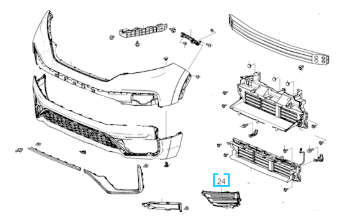 Отделка, лев. передн. противотуманная фара (Оригинал)