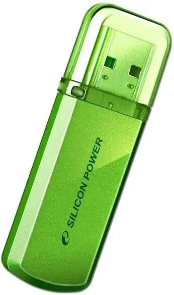 Флешка USB Silicon Power Helios 101 64ГБ, USB2.0, зеленый