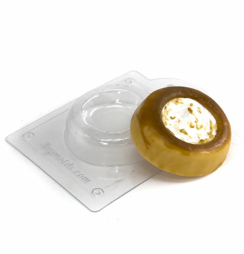 Ватрушка - формочка пластиковая для изготовления мыла, шоколада и гипсовых отливок