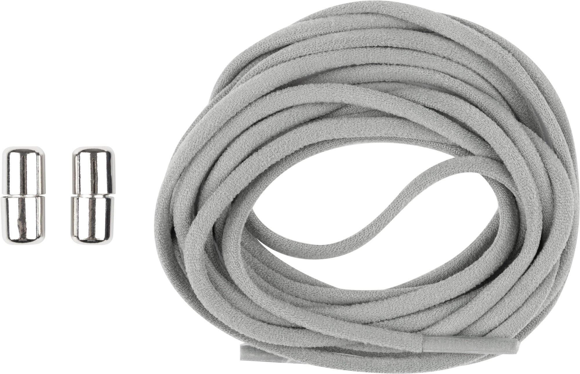 Шнурки для обуви с фиксатором эластичные, серые