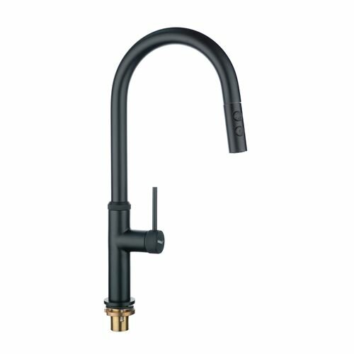 Смеситель для кухни Dikalan PREMIUM AL50008-B, высокий излив, черный матовый