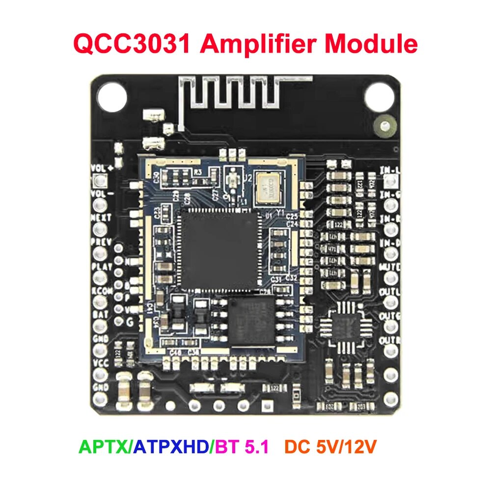 Модуль усилителя Bluetooth QCC3031 12V — фото 1