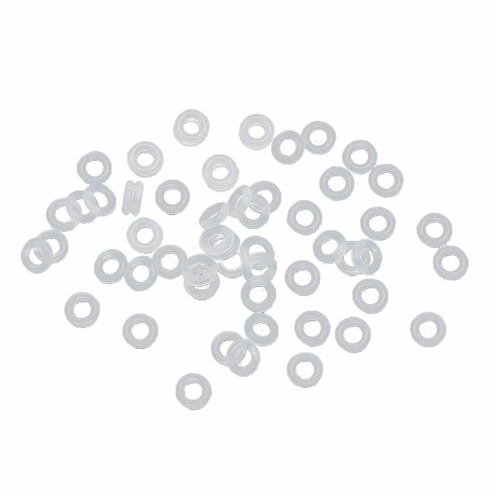 100 шт, силиконовое позиционирующее кольцо с отверстием 4 мм (100 шт по 5,83 г без упаковки)