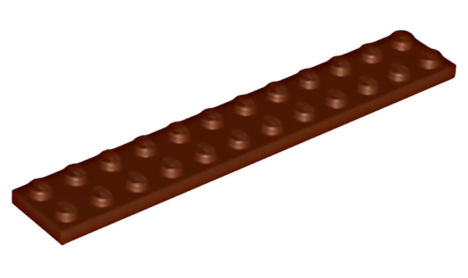 Деталь LEGO Plate 2 x 12 2445 Reddish Brown U