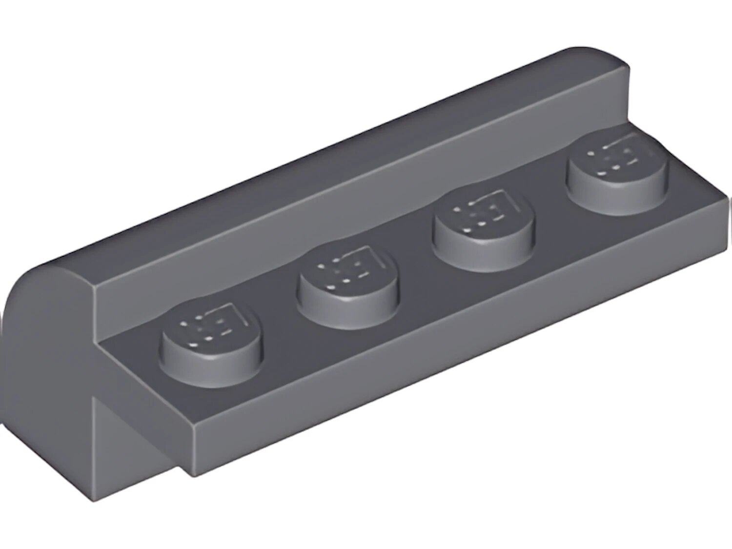 Деталь LEGO Slope, Curved 2 x 4 x 1 1/3 with 4 Recessed Studs 6081 Dark Bluish Gray U