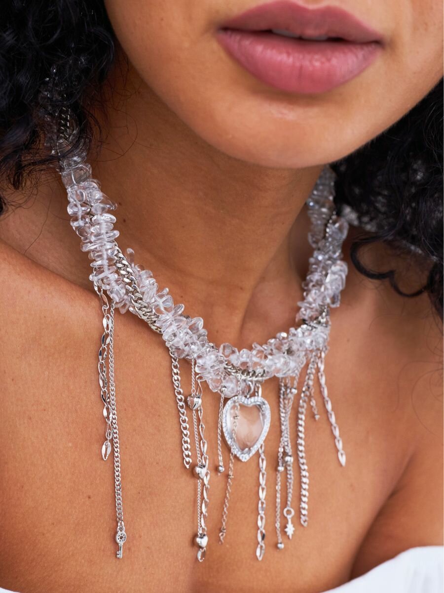 Колье By Kanarskaya E., хрусталь, стекло, горный хрусталь