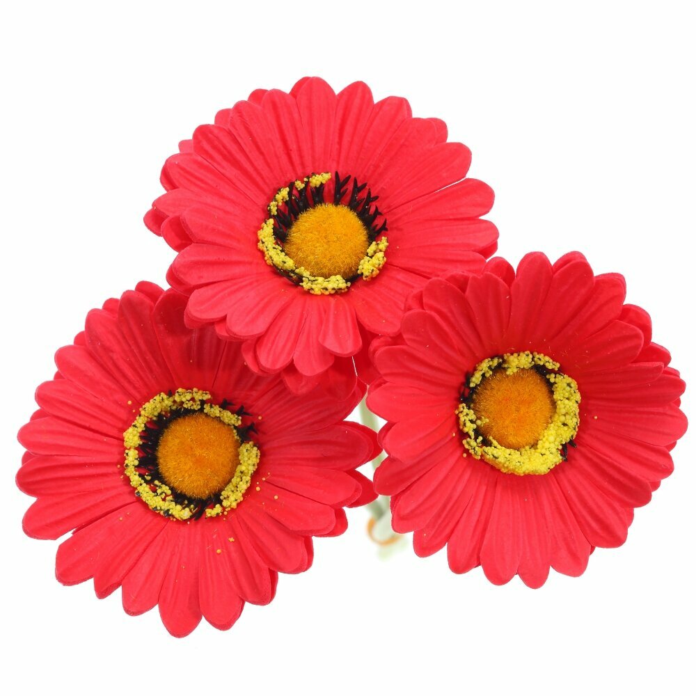 Цветы искусственные Букет Гербер (Real Touch), 12х12х33 см KSM-815353