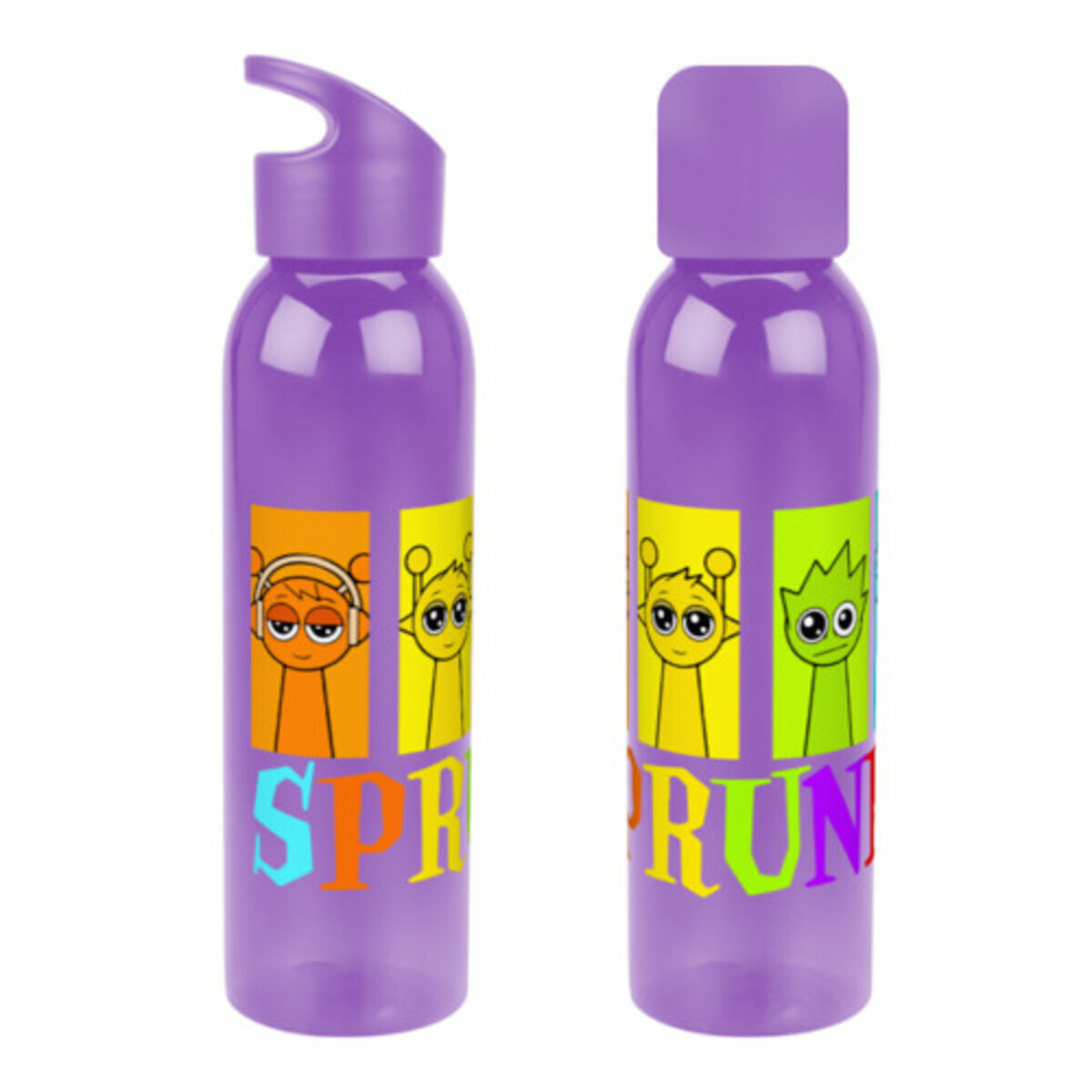 Бутылка для воды «Sprunki - Спрунки» (фиолетовый)