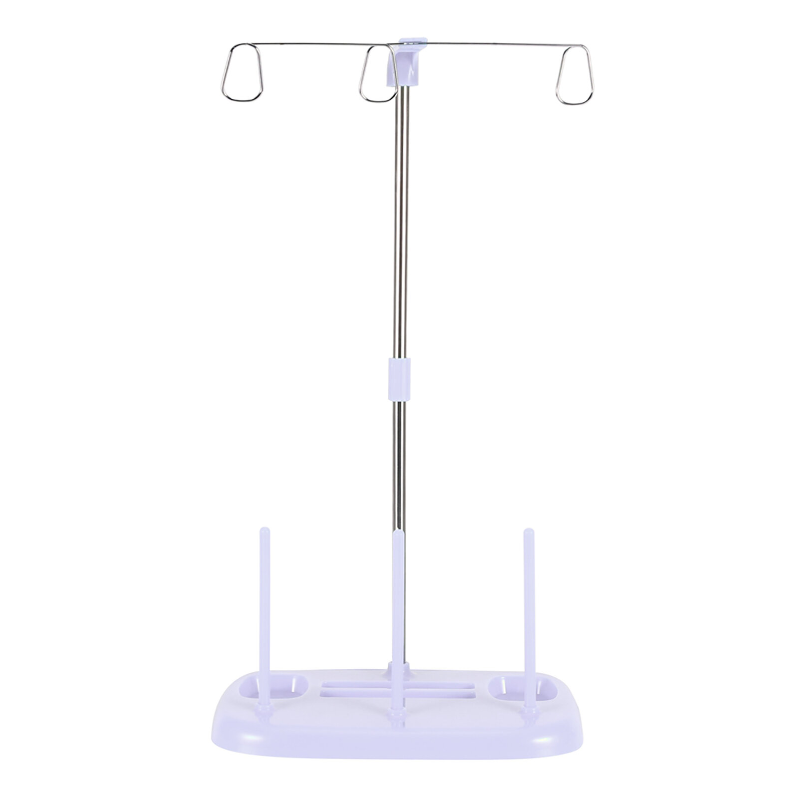 Фиолетовый держатель ниток для вышивания с 3 конусами, подставка для катушек для бытовой швейной машины для удобного управления и организации нитей