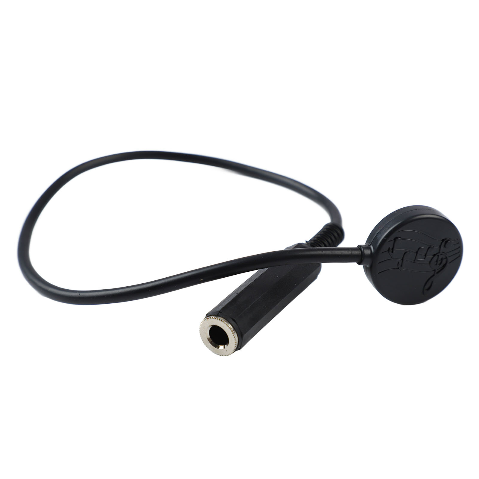 Звукосниматель для акустической гитары Черный Универсальный контактный микрофон-звукосниматель для струнных инструментов Длина 40.7см Материал ABS Резина Электронные компоненты В комплект входит 1 звукосниматель 1 липучка 1 зажим