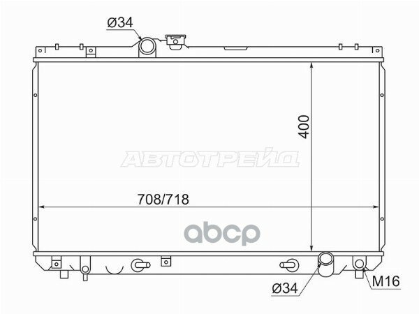 Радиатор Toyota Mark II (X100, X110) 96-04 / Chaser 96-01 Sat арт. TY0005-100-2R