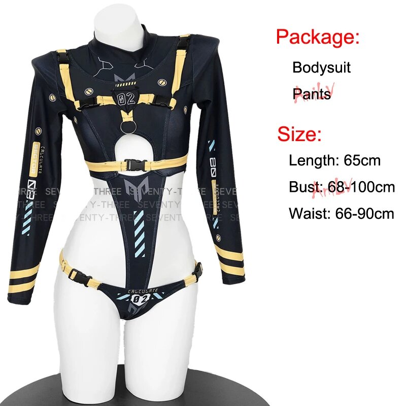 AniLV Механические Агенты 01 Косплей Комбинезон для женщин Черный, 02
